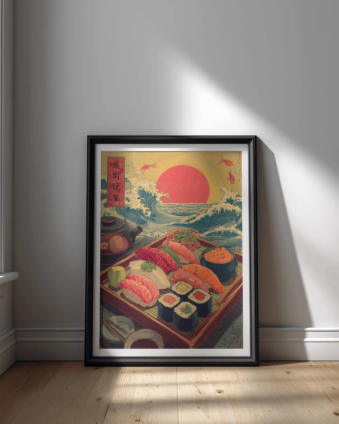 Sushi Sashimi Bold Japanese Statement Print: Vintage Oriental Sashimi ...