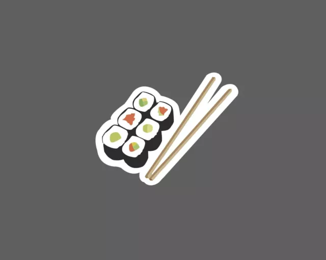 Sushi Sticker Chopsticks Waterproof Sticker Phone Decal Water Bottle ...