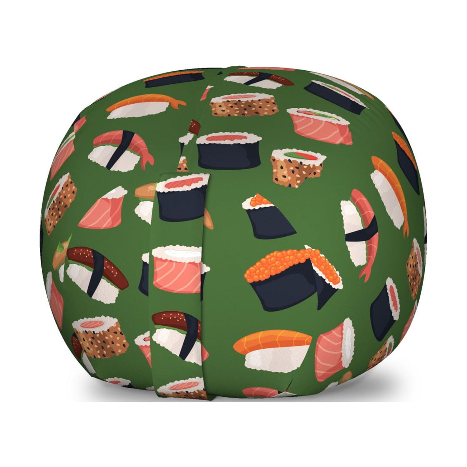Sushi Storage Toy Bag Chair, Seafood Themed Traditional Sushi Rolls ...