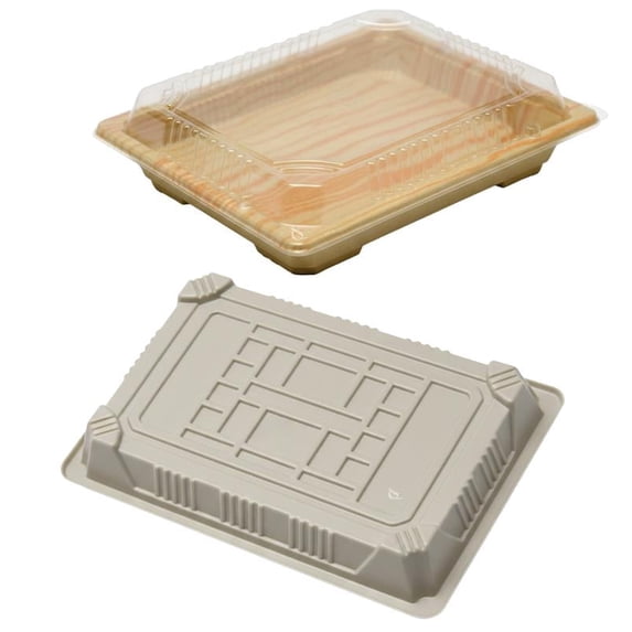Sushi Takeout Container with Clear Lid 6.5 x 4.5 Inches – Rectangular ...