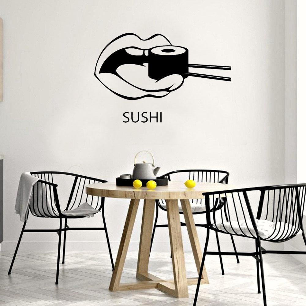 Sushi Wall Decal Restaurant Kitchen Wall Sticker Home Decor Wall Art ...