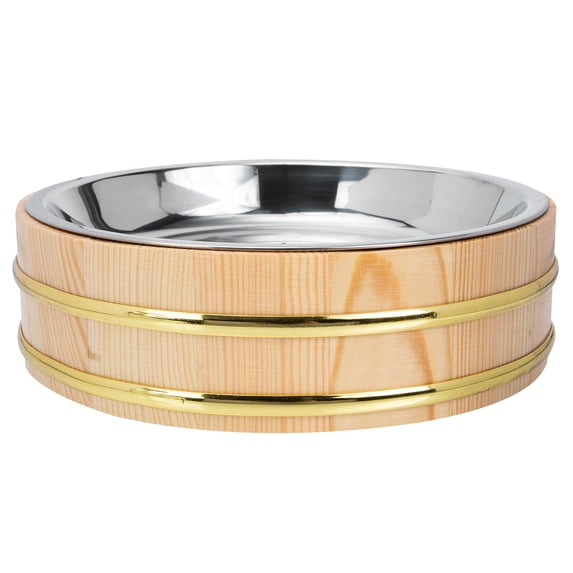 Sushi Wooden Tray Cuisine Storage Container Rice Bucket Salad Stainless ...