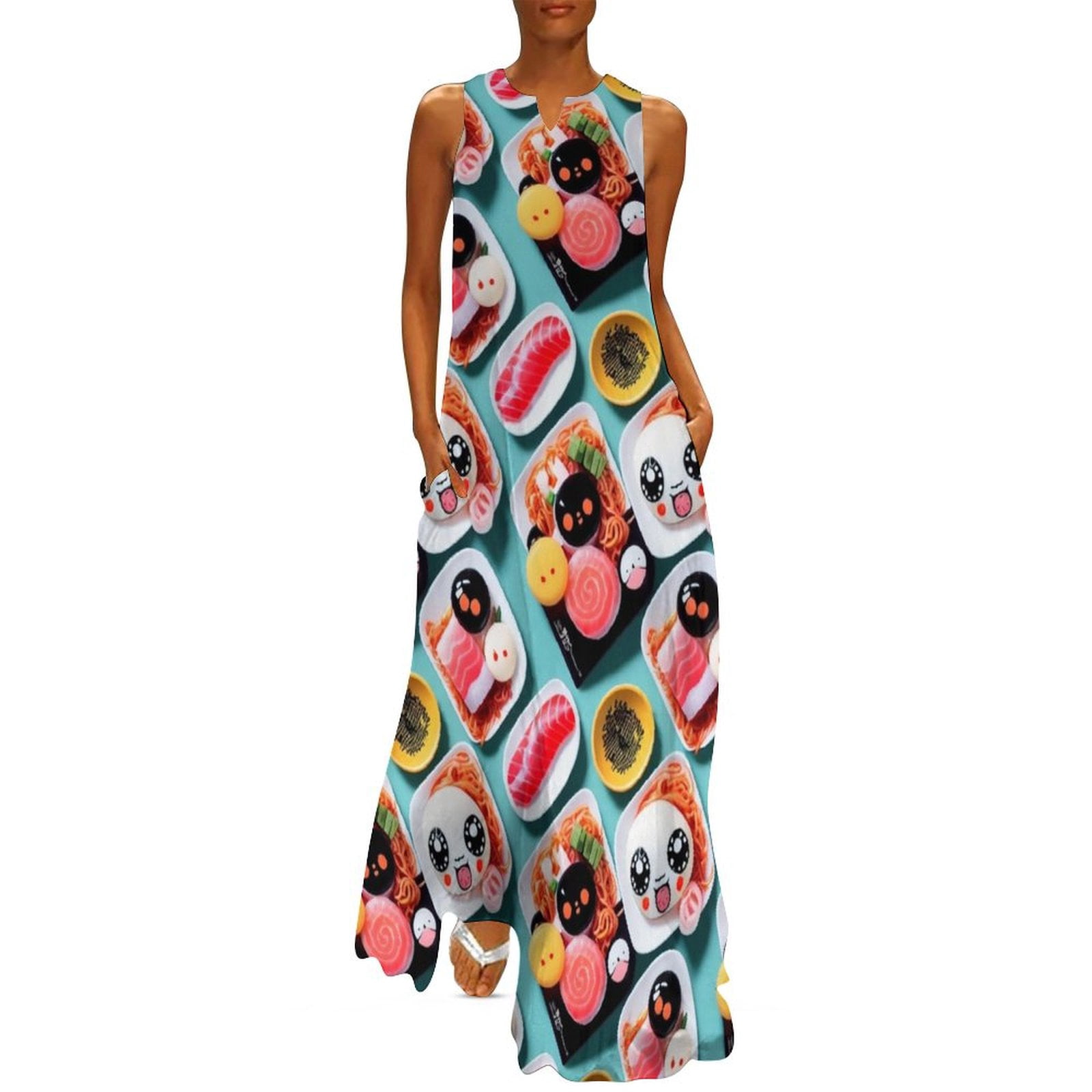 Sushi and Ramen Kawaii Long Dress Women's skirt Woman clothes Dress ...