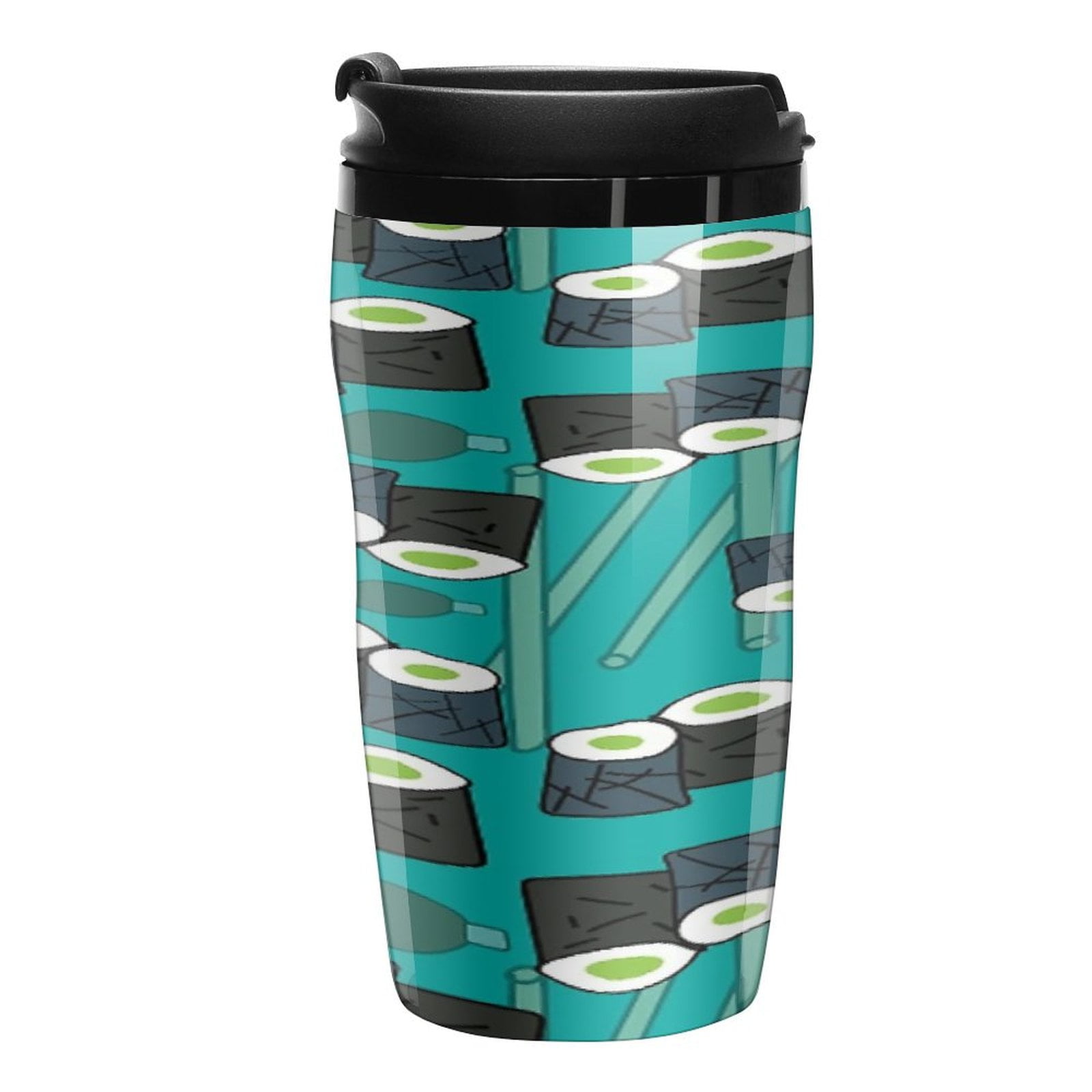 Sushi-licious! Double Walled Coffee Cup Plastic Water Bottle Tumblers ...