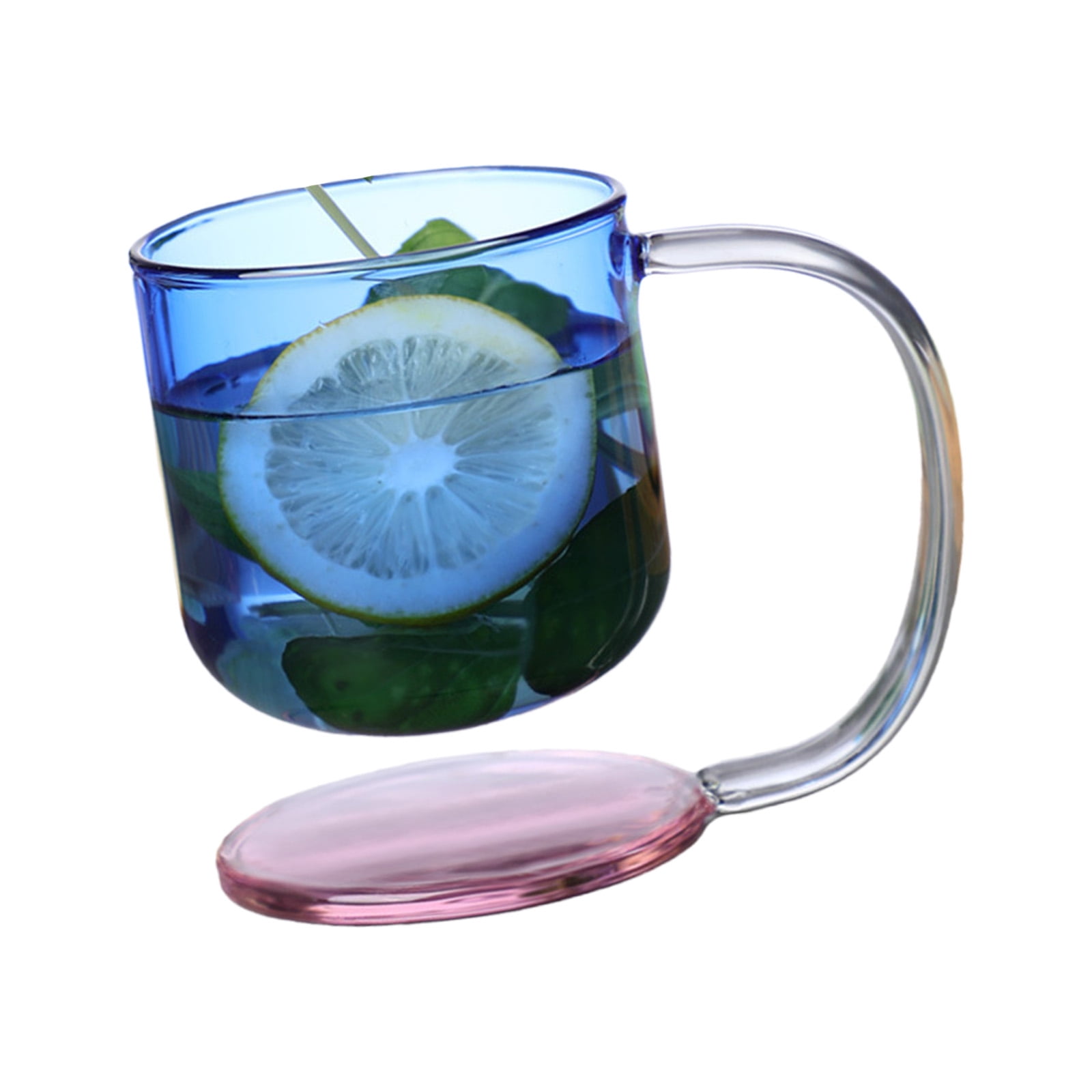 Suspended Borosilicate Glass Cup With Ergonomic Handle and Base Heat ...