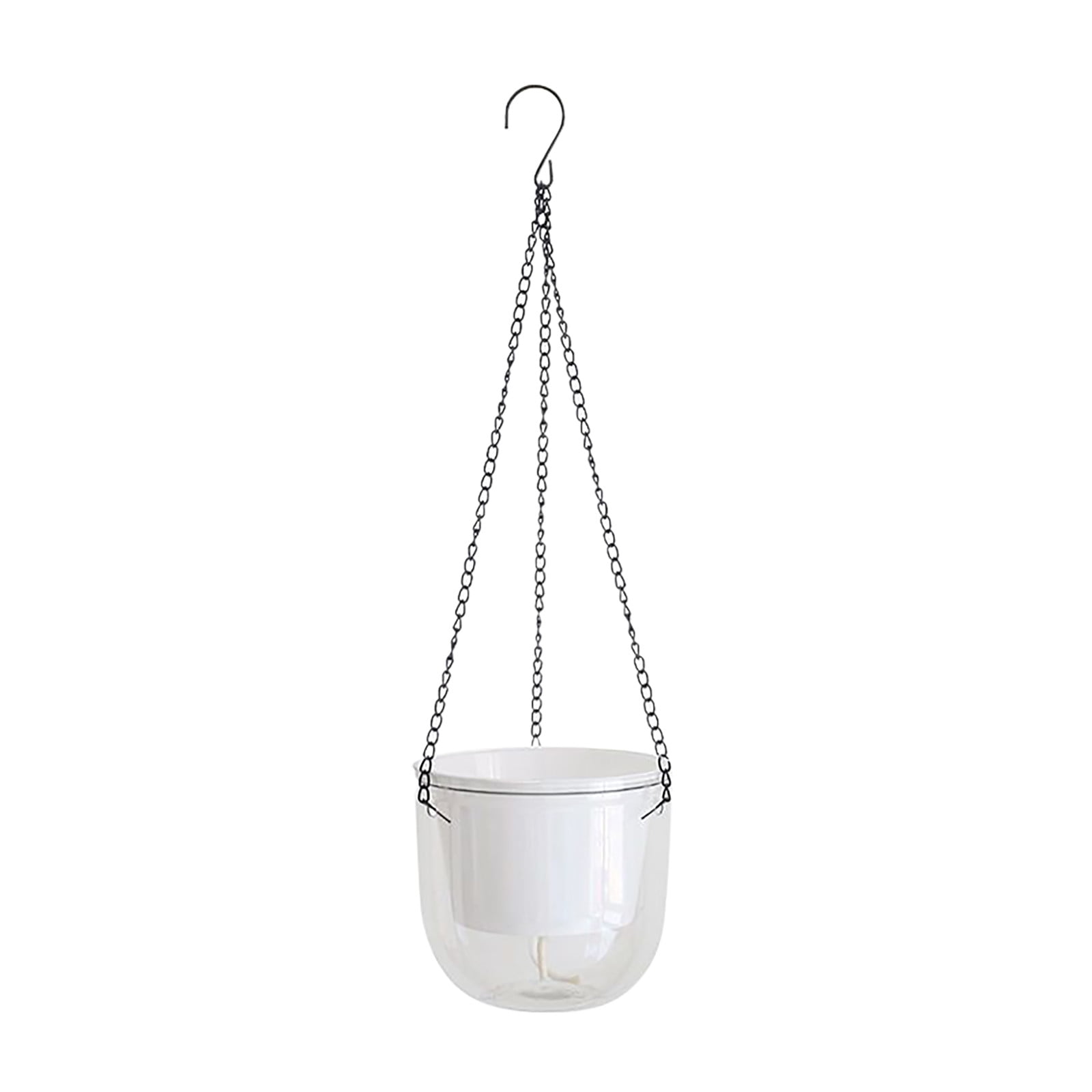 Suspended Hanging Tabletop Transparent Self Absorbent Lazy Flower Pot ...