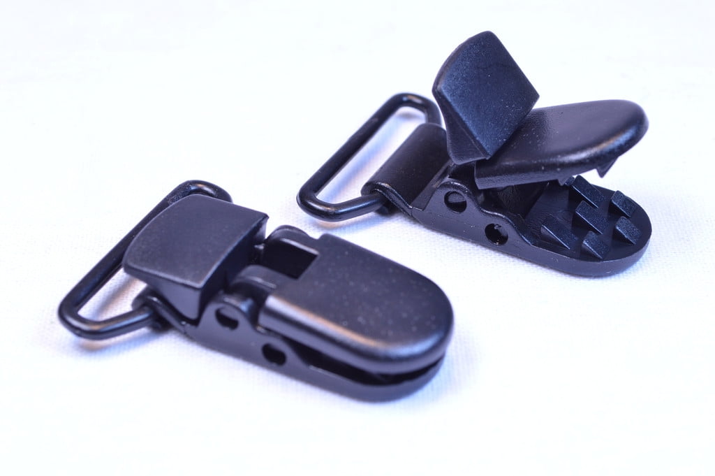 Suspender Clips 100 Pack - 1.5 Inch Black Plastic - Great for Paracord ...