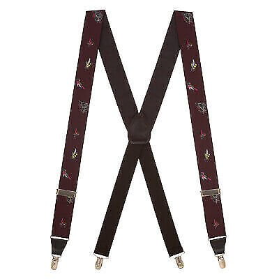 SuspenderStore Vintage Ribbon Fly Fishing Suspenders - CLIP - Walmart.com