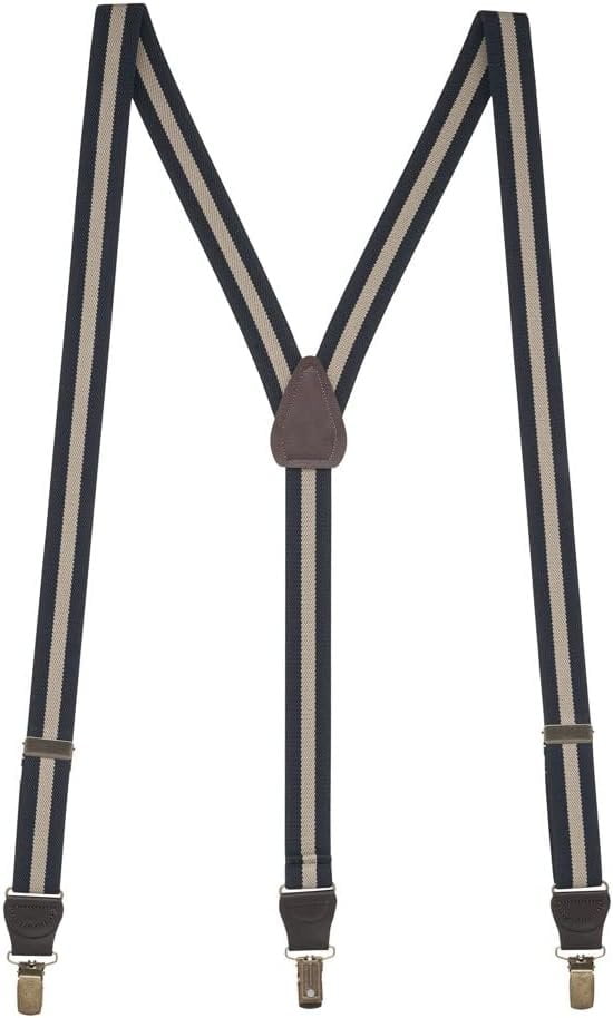 Suspender Store Dressy Striped Suspenders - 1-Inch Wide Elastic - Y ...
