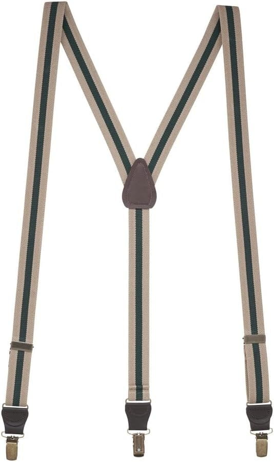 Suspender Store Dressy Striped Suspenders - 1-Inch Wide Elastic - Y ...