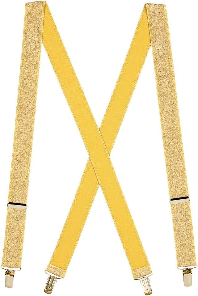 Suspender Store Mens Glitter Suspenders for Kids, Gold, 30" for ...