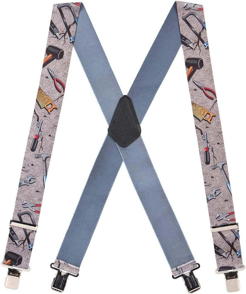 Suspender Store Novelty Hand Tools Suspenders - 2-Inch Wide Elastic - X ...