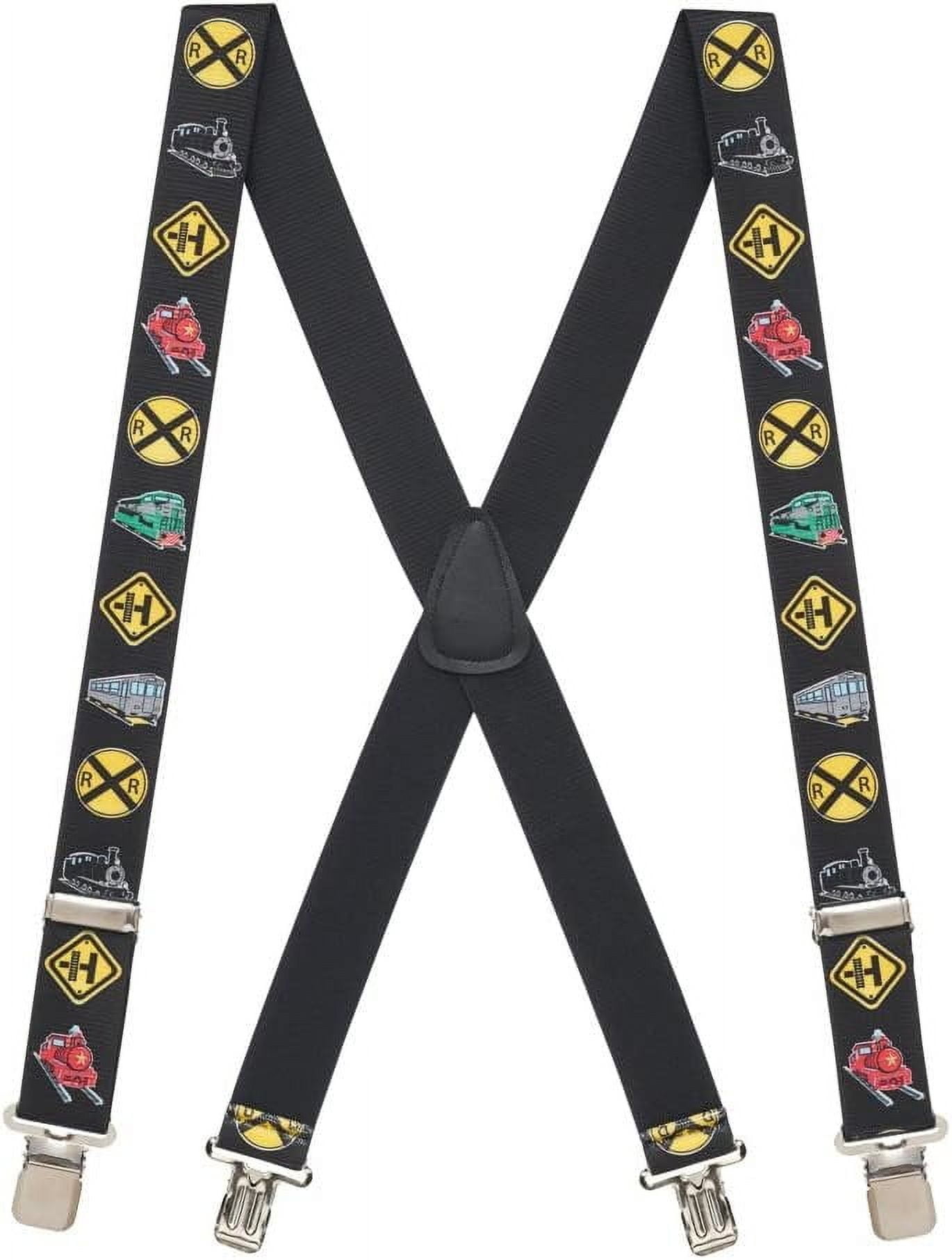 Suspender Store Novelty Train Suspenders - 1.5-Inch Wide Elastic - X ...