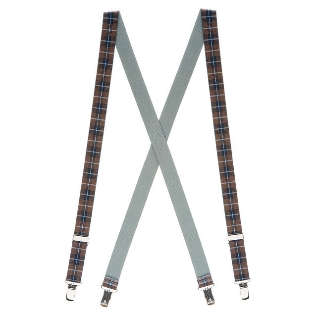 Suspender Store Plaid Suspenders - 1-Inch Wide Elastic - Sewn X-Back ...