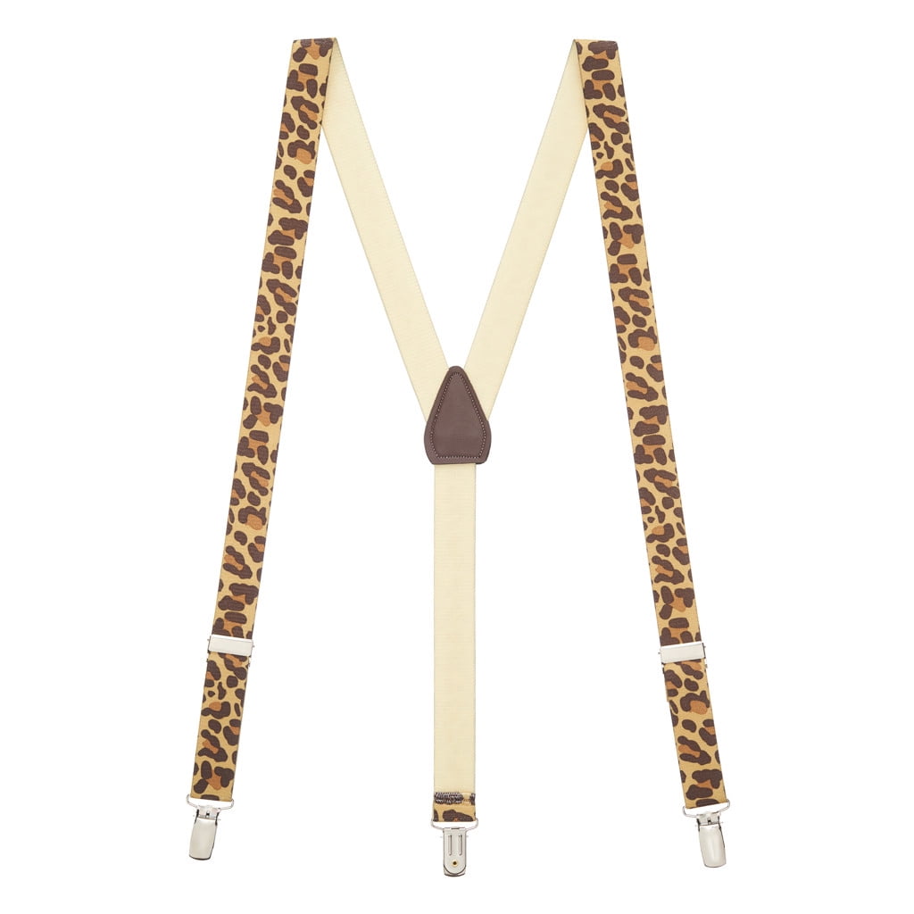 SuspenderStore Animal Print Y-Back Suspenders - 1-Inch Wide Elastic ...