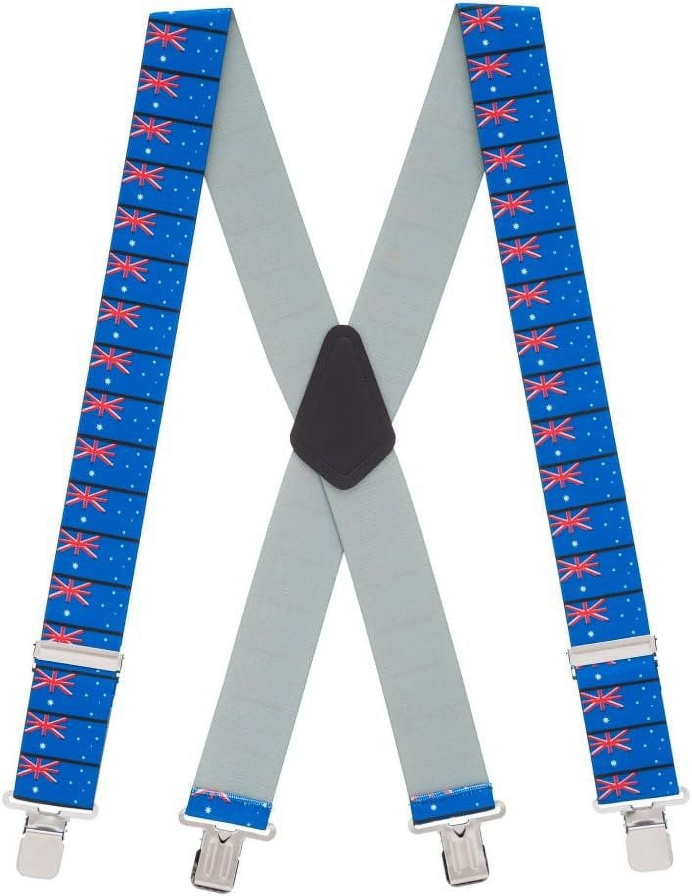 Suspender Store Australian Flag Suspenders - 2-Inch Wide Elastic - Clip ...