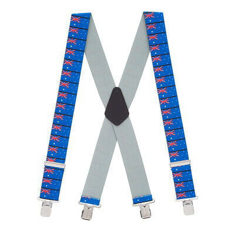 SuspenderStore Australian Flag Suspenders - 2-Inch Wide Elastic - Clip ...