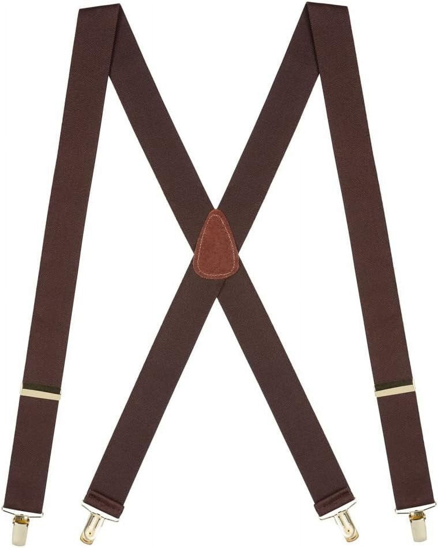 SuspenderStore Brass Clip Suspenders - 1.5-Inch Wide Elastic - 5 Colors ...