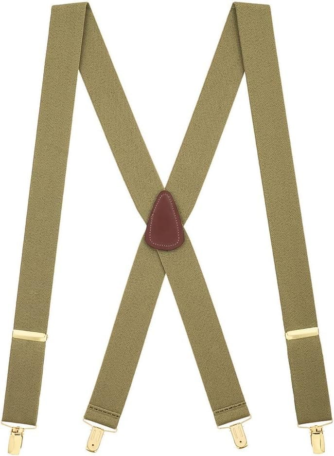SuspenderStore Brass Clip Suspenders - 1.5-Inch Wide Elastic - 5 Colors ...