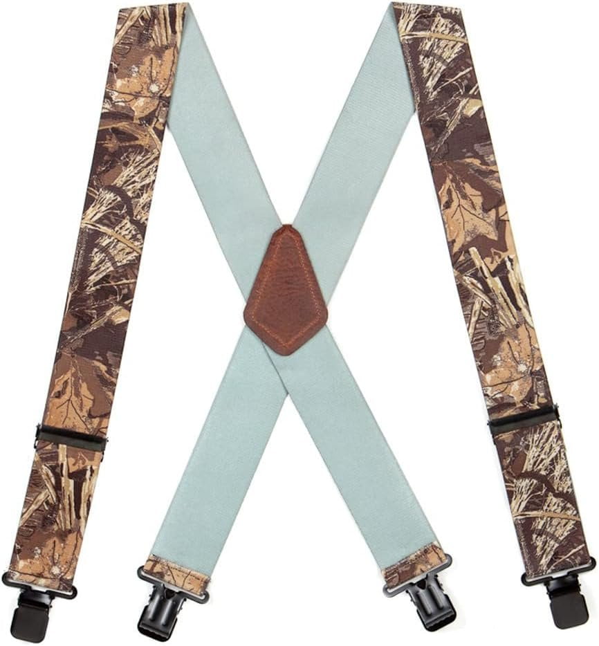 SuspenderStore Camo Suspenders - 2-Inch Wide Elastic - Clip - 6 ...