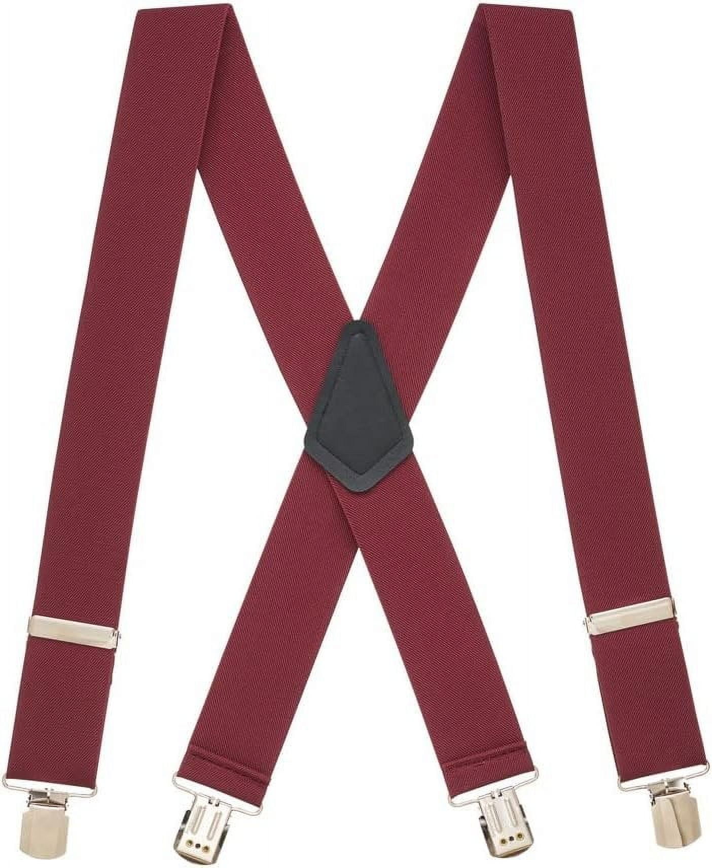 SuspenderStore Classic Solid Color Suspenders - 2-Inch Wide Elastic ...
