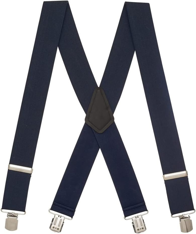 SuspenderStore Classic Solid Color Suspenders - 2-Inch Wide Elastic ...