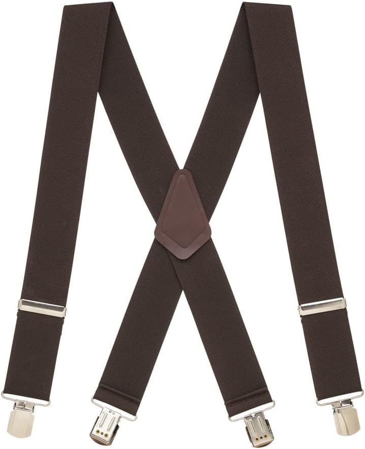 SuspenderStore Classic Solid Color Suspenders - 2-Inch Wide Elastic ...