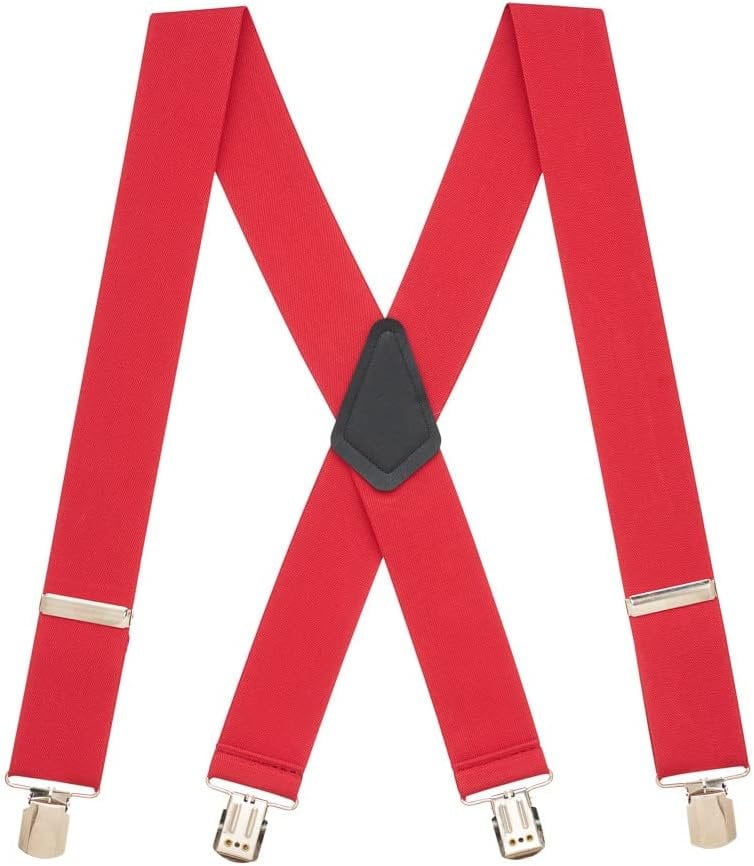 SuspenderStore Classic Solid Color Suspenders - 2-Inch Wide Elastic ...