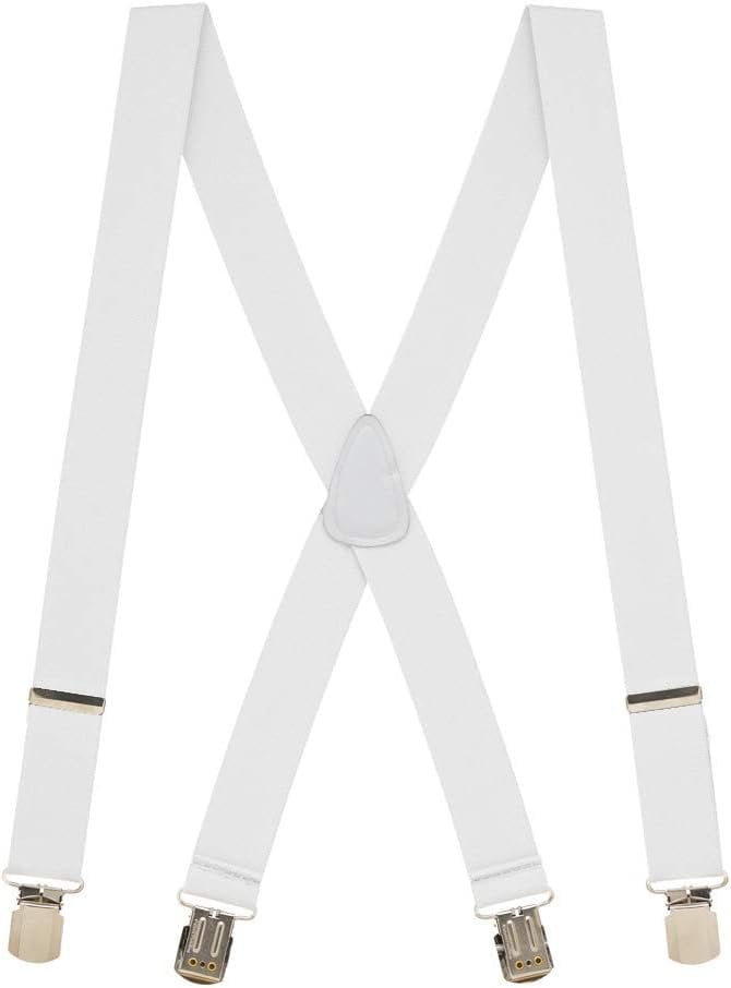SuspenderStore Classic Solid Color Suspenders - 2-Inch Wide Elastic ...
