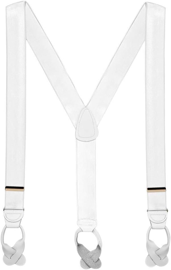 Suspender Store Mens French Satin Button Suspenders - 1.5 Inch Wide ...