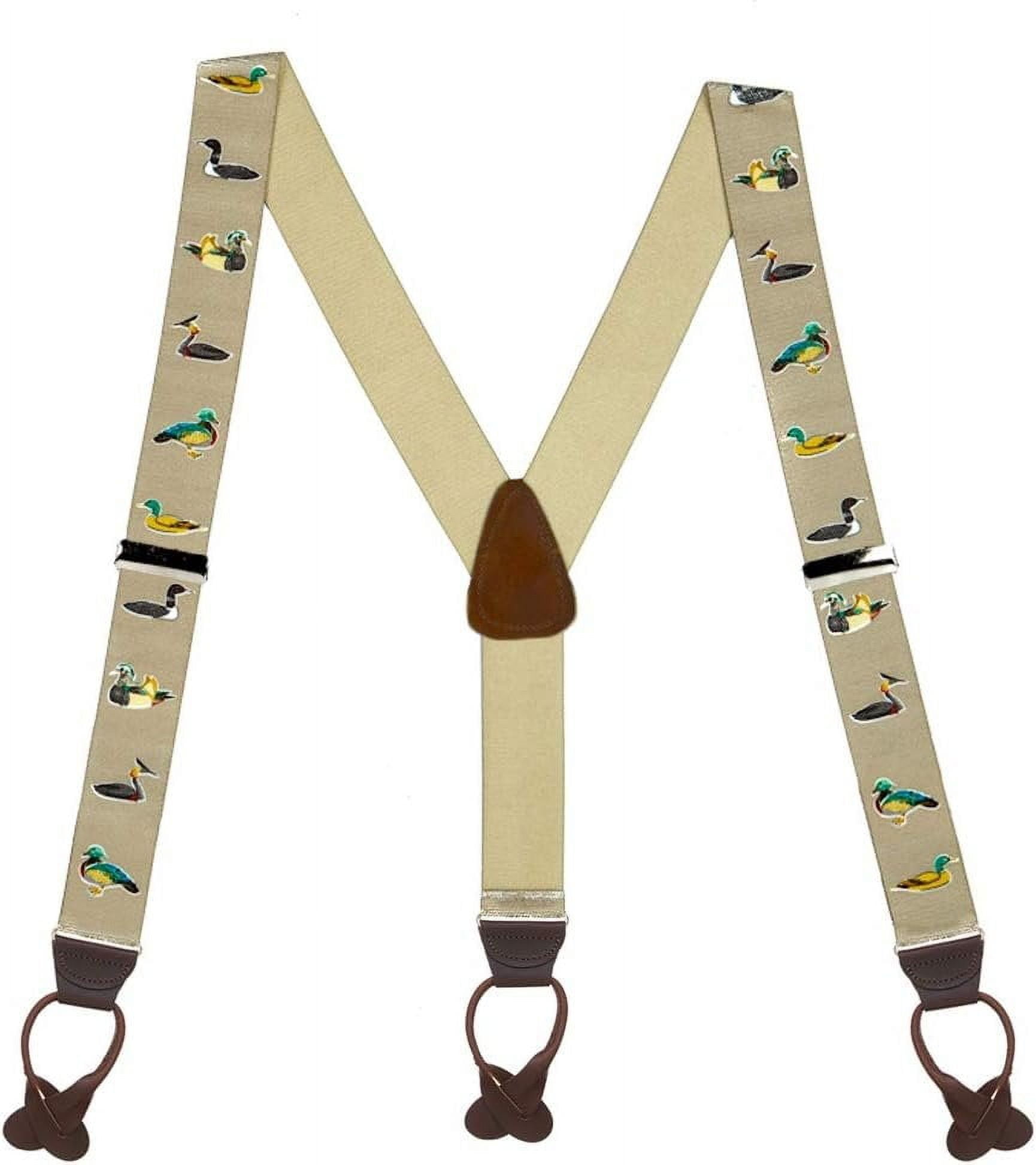Suspender Store Novelty Duck Design Suspenders - 1.5-Inch Wide Elastic ...
