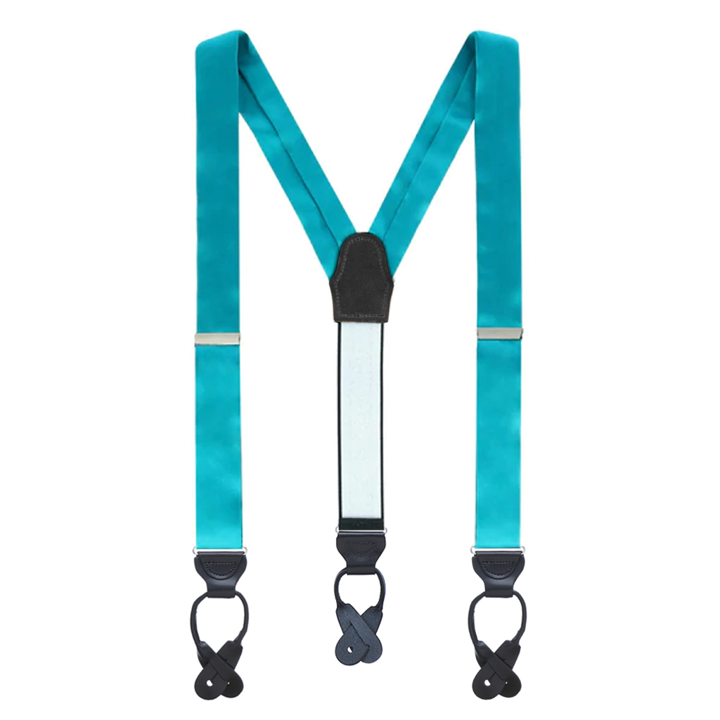 SuspenderStore Elegant Silk Suspenders - 1.38-Inch Wide - Button - 14 ...