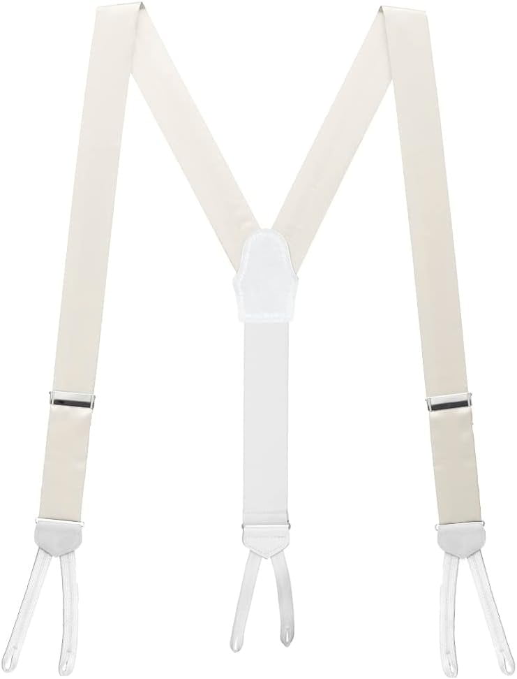 SuspenderStore Elegant Silk Suspenders - 1.38-Inch Wide - Runner End ...