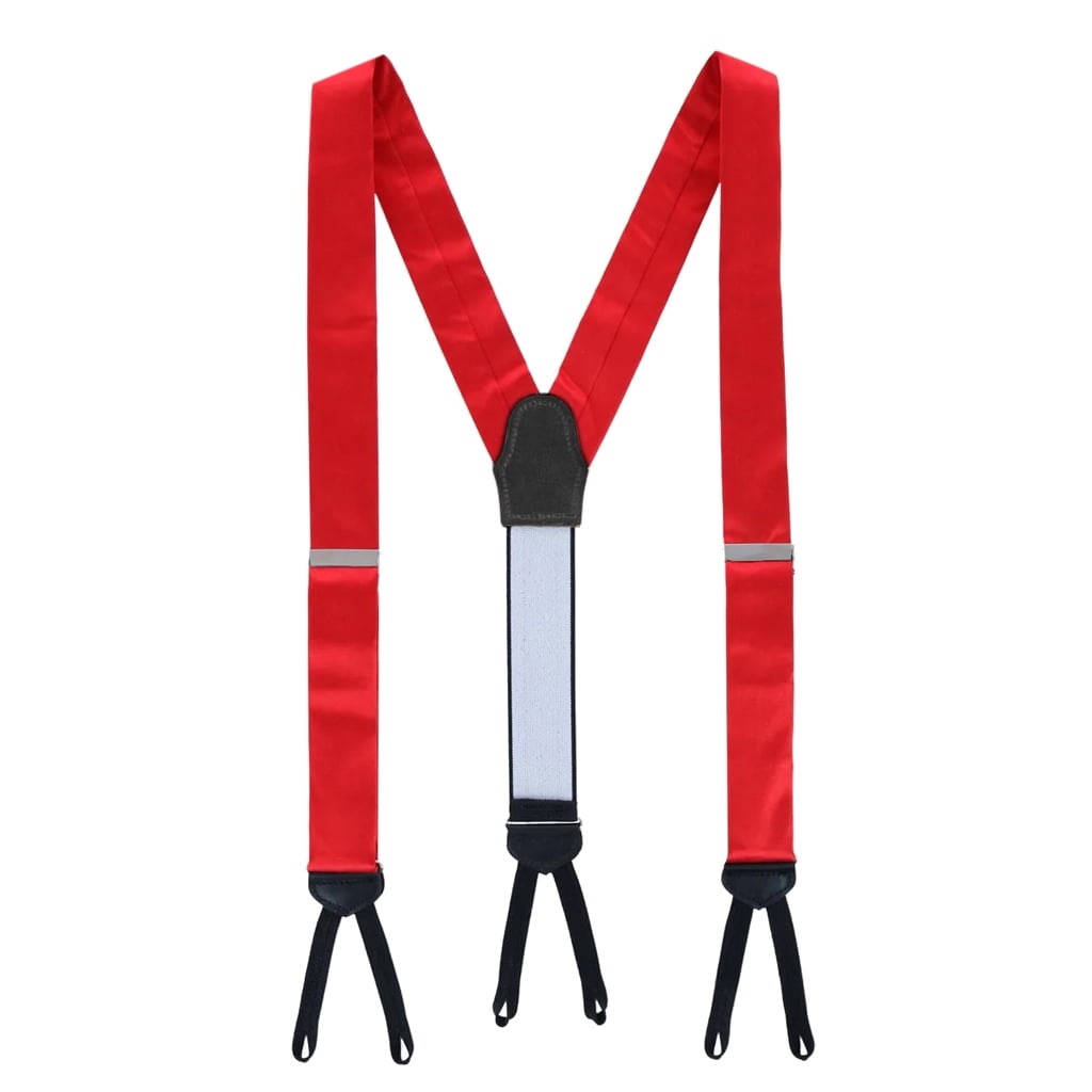 SuspenderStore Elegant Silk Suspenders - 1.38-Inch Wide - Runner End ...