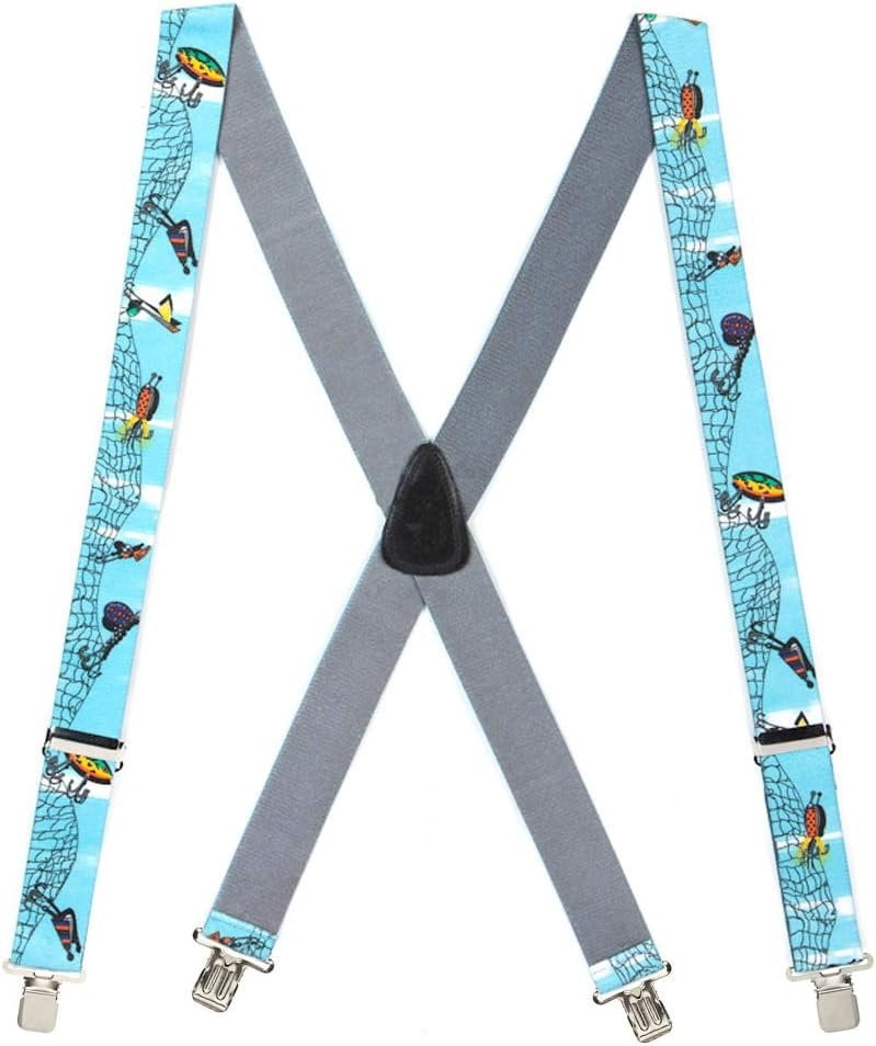 SuspenderStore Fishing Lures Suspenders - 1.5-Inch Wide Elastic - Gator ...