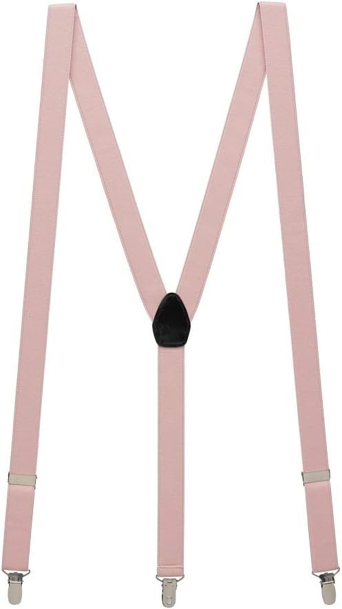 Suspender Store Solid Color Y-Back Suspenders - 1-Inch Wide Elastic ...