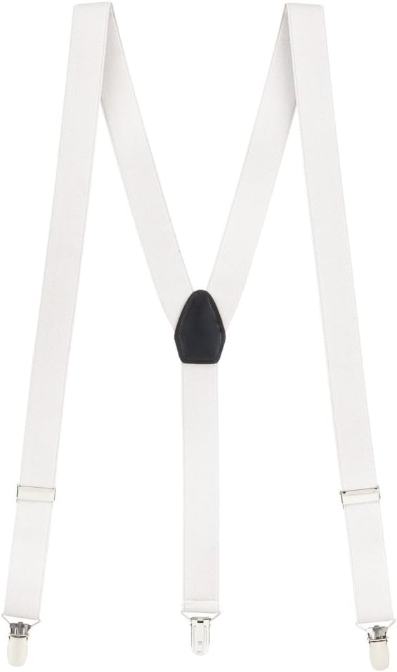 Suspender Store Solid Color Y-Back Suspenders - 1-Inch Wide Elastic ...