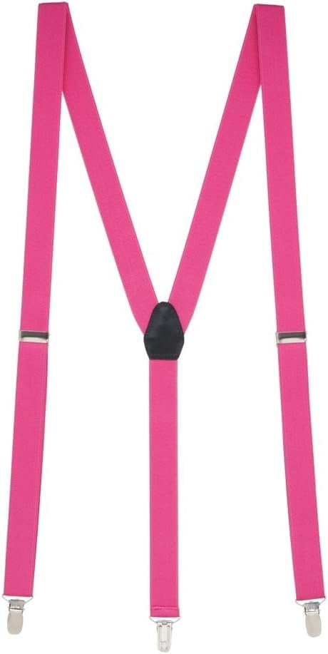 Suspender Store Solid Color Y-Back Suspenders - 1-Inch Wide Elastic ...