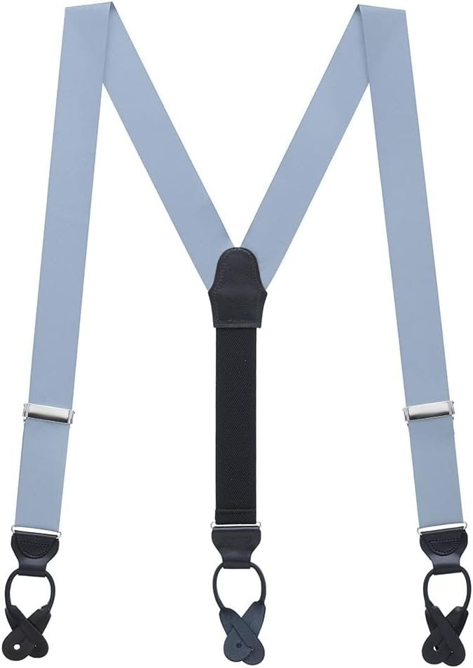 SuspenderStore Grosgrain Solid Color Suspenders -1.38-Inch Wide ...
