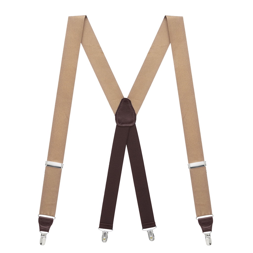SuspenderStore Grosgrain Solid Color Suspenders - Drop Clip Attachment ...