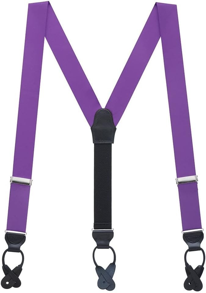 SuspenderStore Grosgrain Solid Color Suspenders - Drop Clip Attachment ...