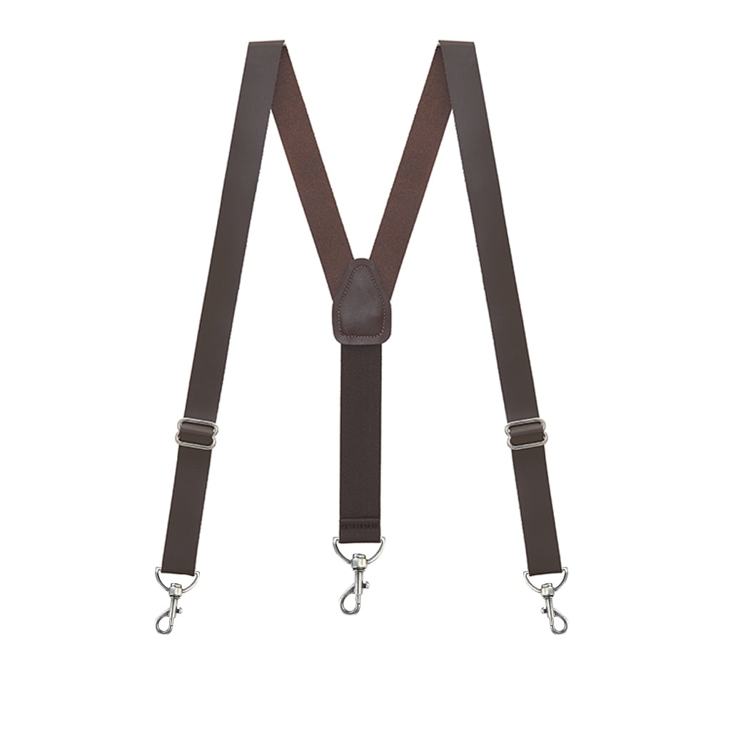 SuspenderStore Leather 1-Inch Wide Trigger Snap Suspenders - Walmart.com