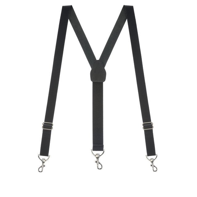 Suspender Store Plain Leather Suspenders - 1-Inch Wide Straps - Trigger ...