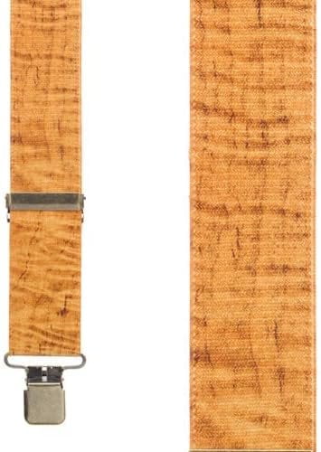 Suspender Store Novelty Maple Woodgrain Suspenders - Clip - X-Back - 3 ...