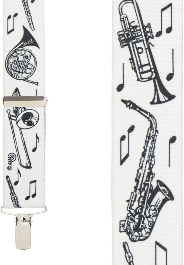 SuspenderStore Musical Instruments Suspenders - 1.5-Inch Wide Elastic ...