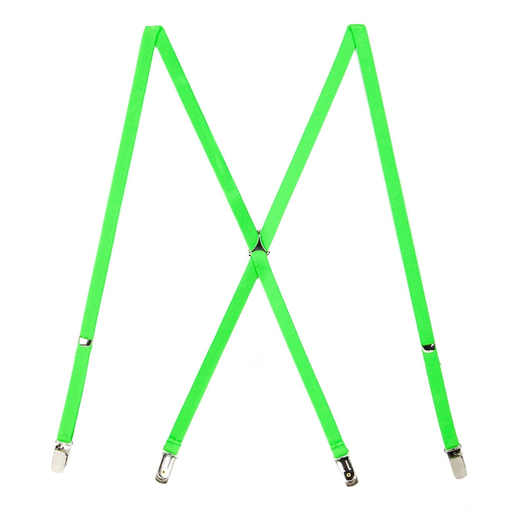SuspenderStore Neon Skinny Novelty Suspenders, Clip (3 Sizes, 7 Colors ...