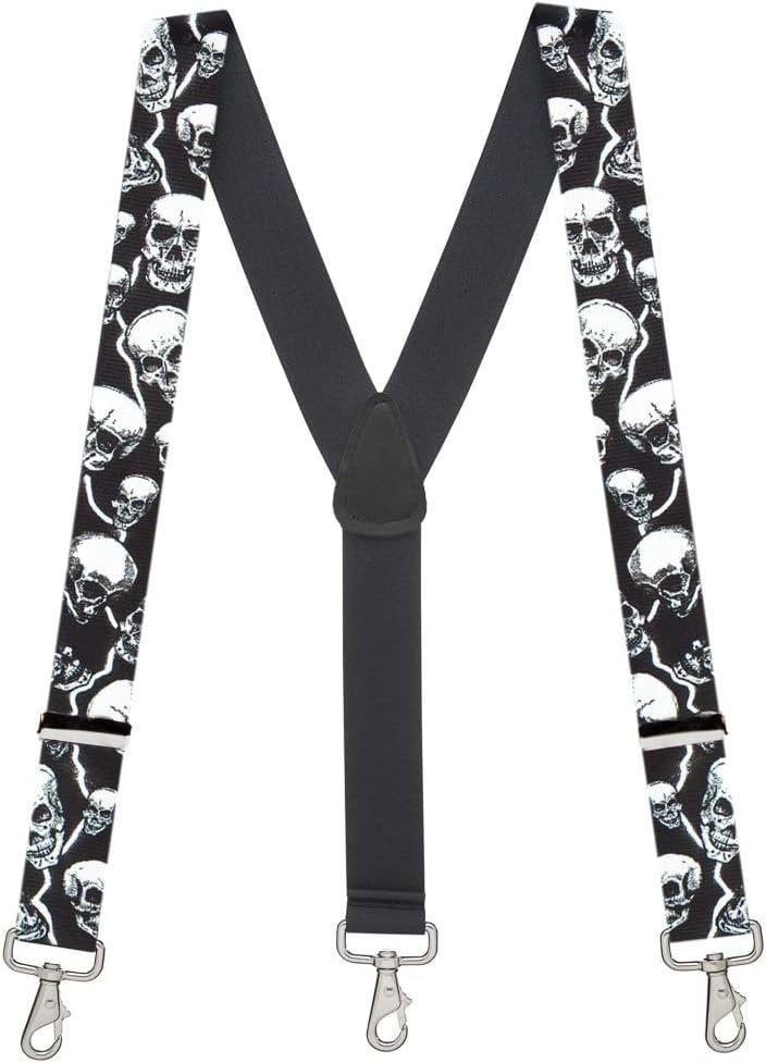 SuspenderStore Novelty Print Suspenders-1.5" Wide, Trigger Snap-4 Sizes ...