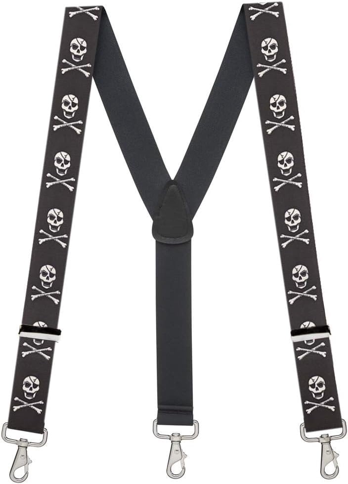 SuspenderStore Novelty Print Suspenders-1.5" Wide, Trigger Snap-4 Sizes ...