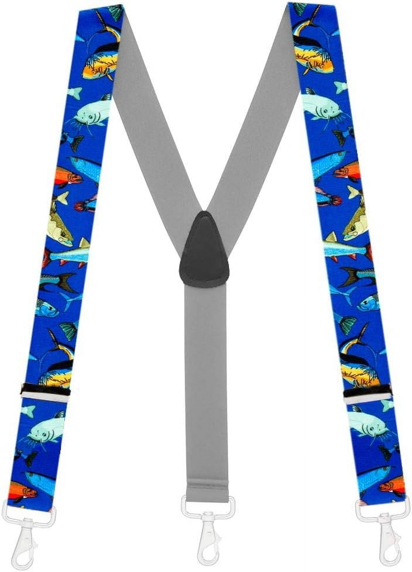 SuspenderStore Novelty Print Suspenders-1.5" Wide, Trigger Snap-4 Sizes ...