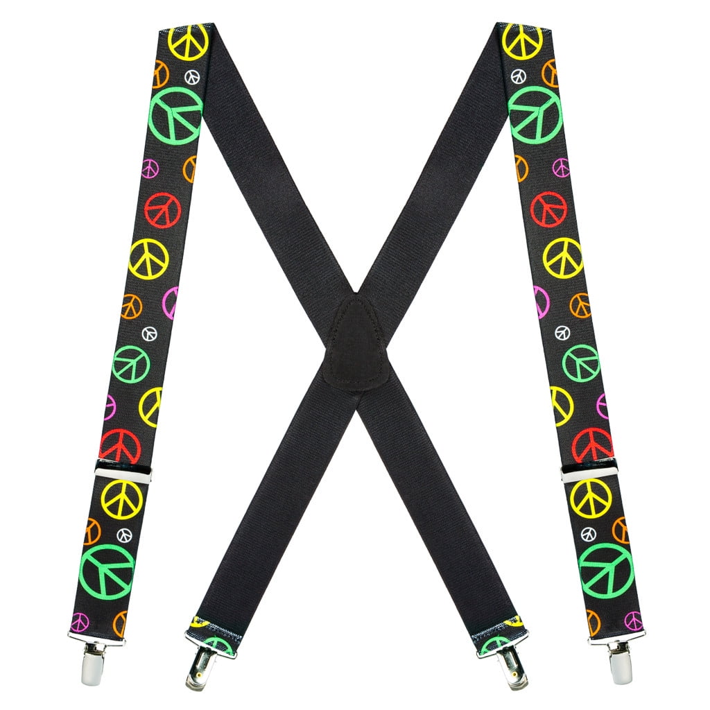 SuspenderStore Peace Sign Suspenders - Clip - 3 Sizes - Walmart.com